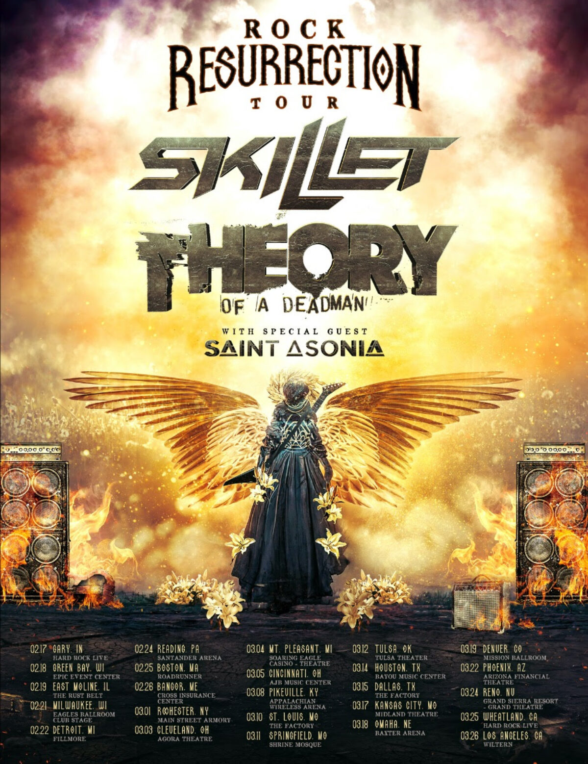 Skillet And Theory Of A Deadman Announce Co-headline Rock Resurrection ...